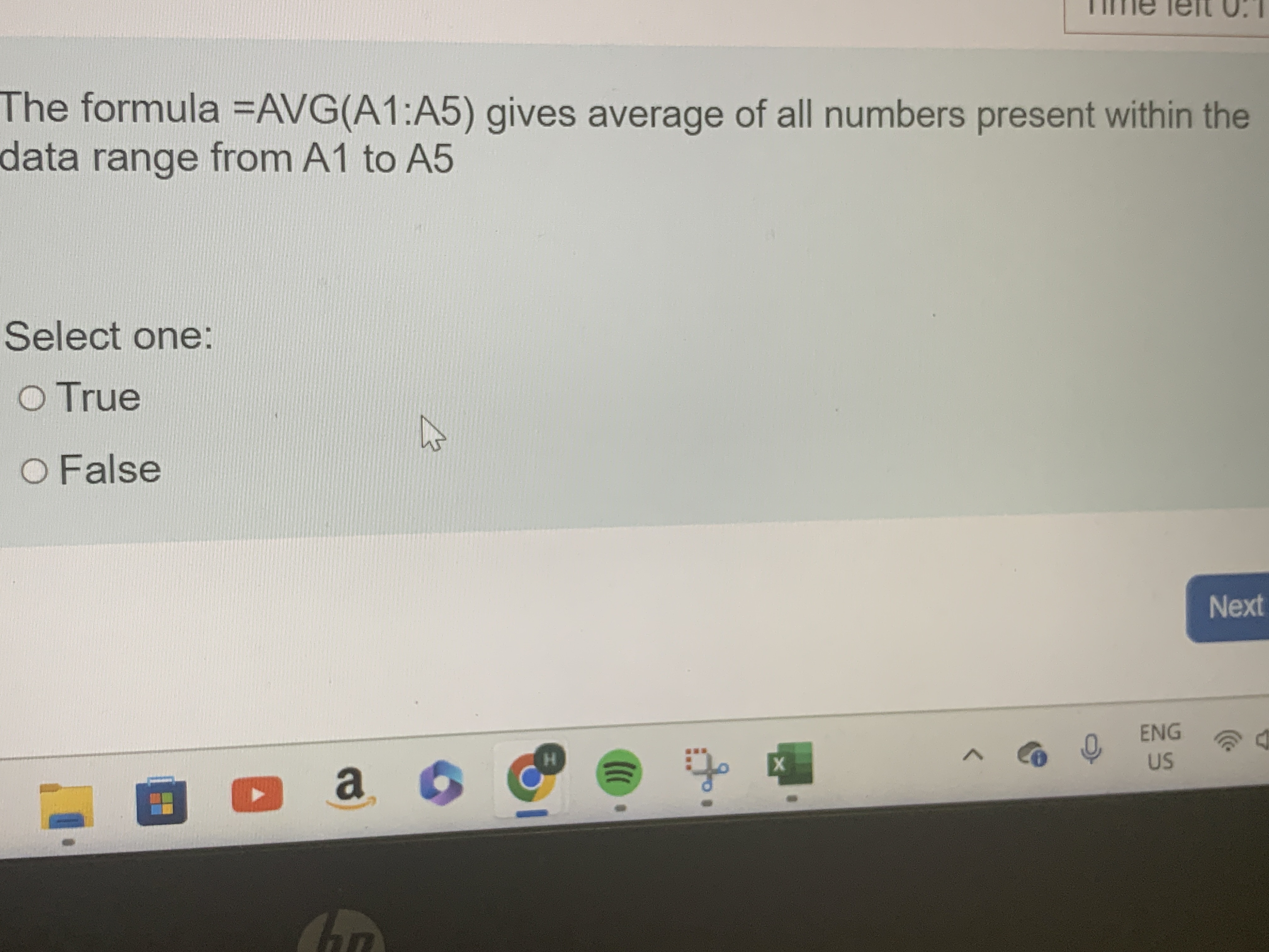 Solved The formula =AVG(A1:A5) ﻿gives average of all numbers | Chegg.com