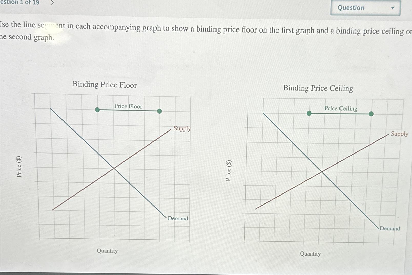 Solved estion 1 ﻿of 19 ﻿he second graph.Binding Price | Chegg.com
