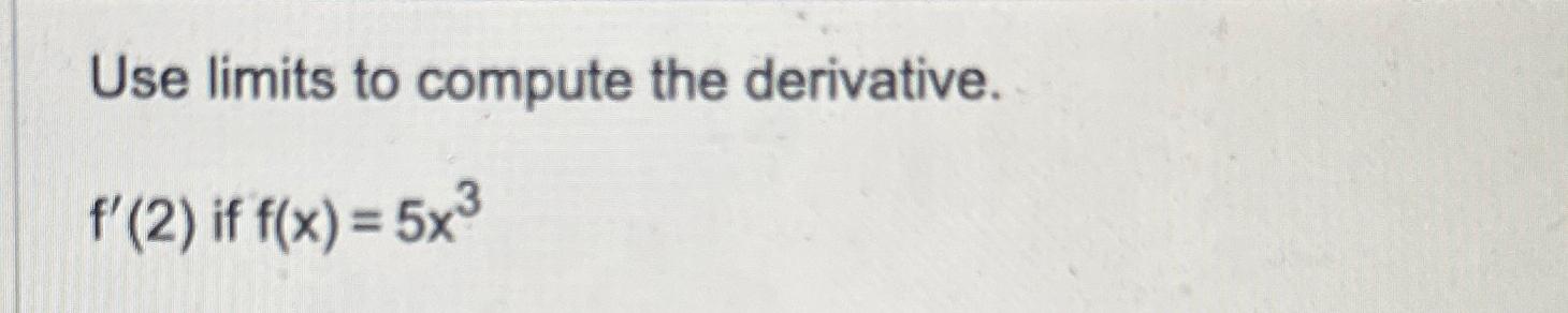 Solved Use limits to compute the | Chegg.com