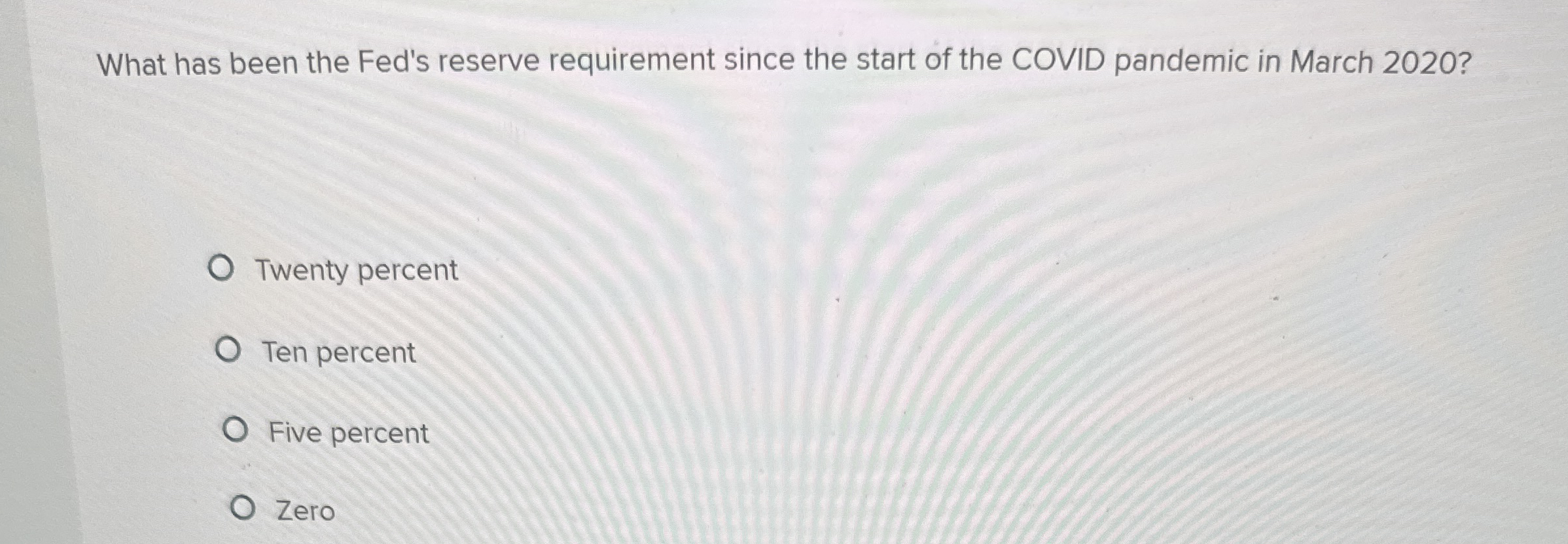 Solved What has been the Fed's reserve requirement since the | Chegg.com