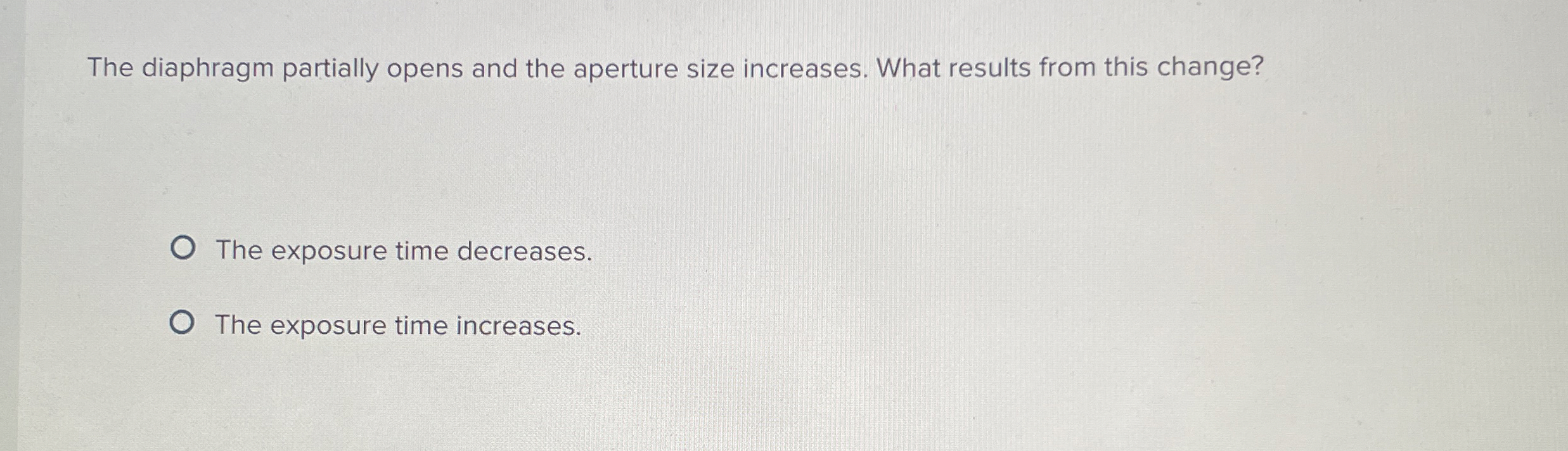 Solved The diaphragm partially opens and the aperture size | Chegg.com