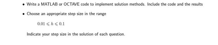 Solved - Write a MATLAB or OCTAVE code to implement solution | Chegg.com