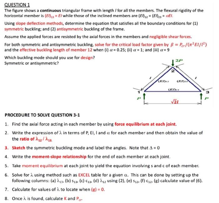 Solved QUESTION 1 The figure shows a continuous triangular | Chegg.com
