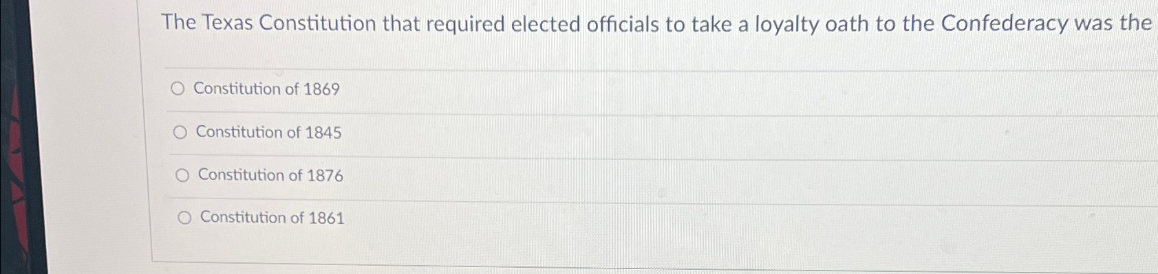 Solved The Texas Constitution that required elected | Chegg.com