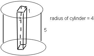 Solved In this cylinder, a shape of a rectangular prism is | Chegg.com