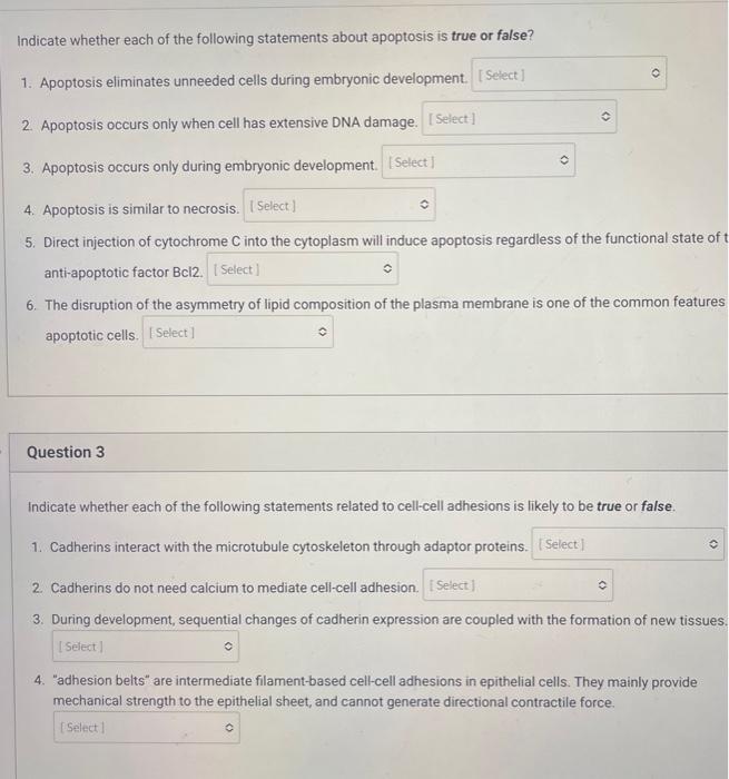 Solved Indicate whether each of the following statements | Chegg.com