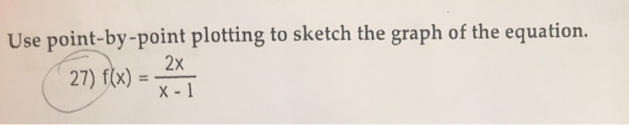 Solved Use point-by-point plotting to sketch the graph of | Chegg.com