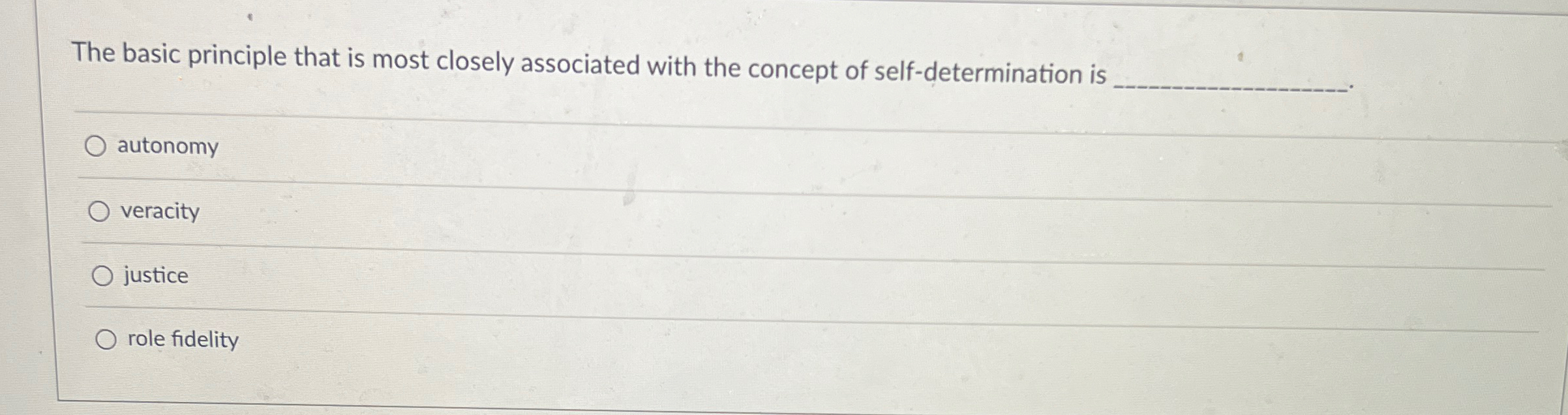 Solved The basic principle that is most closely associated | Chegg.com