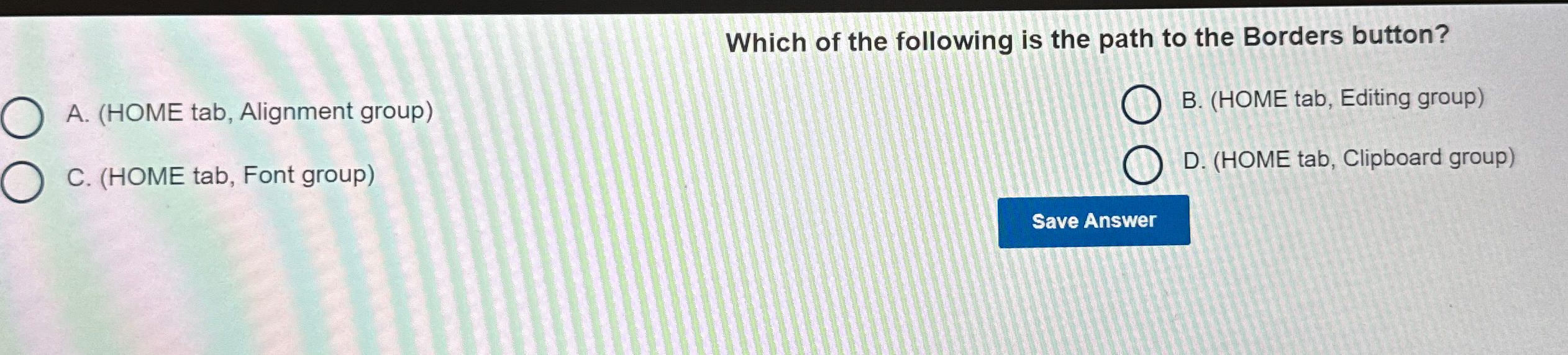 Solved Which of the following is the path to the Borders | Chegg.com