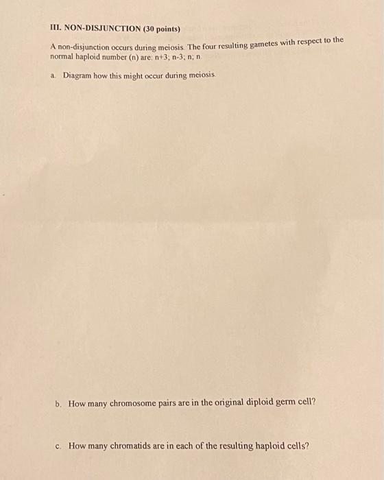 Solved III. NON-DISJUNCTION (30 points) A non-disjunction | Chegg.com
