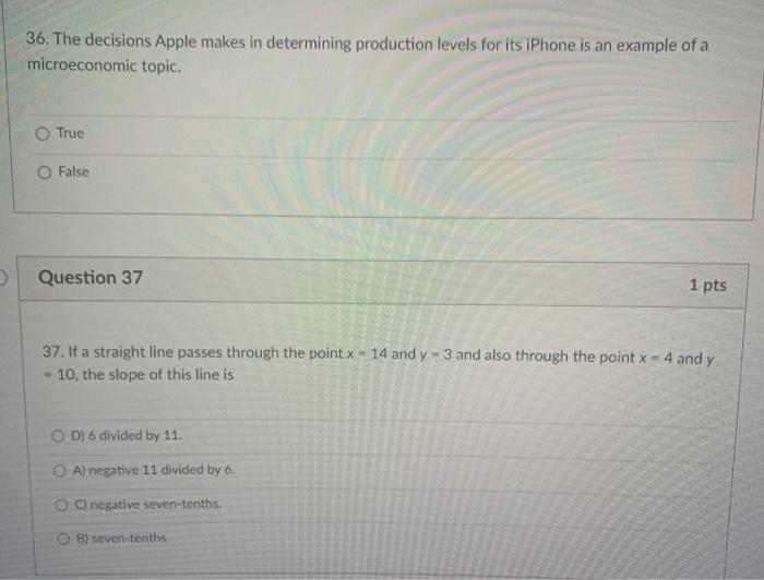 Solved 36. The decisions Apple makes in determining | Chegg.com