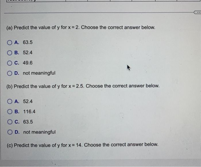 Solved Find the equation of the regression line for the | Chegg.com