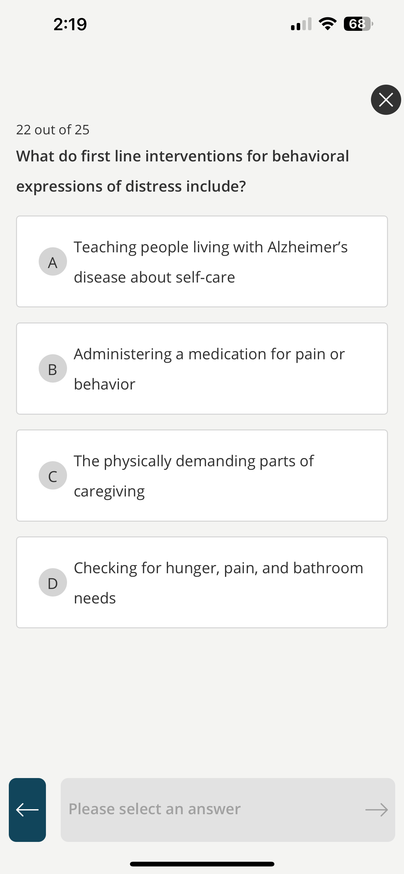 Solved 2:196822 ﻿out of 25What do first line interventions | Chegg.com