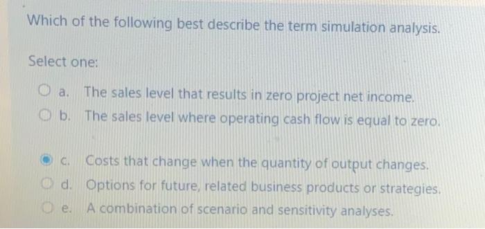 Solved Which of the following best describe the term | Chegg.com