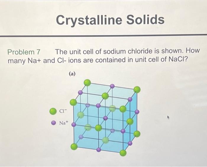 Solved Crystalline Solids Problem 7 The unit cell of sodium | Chegg.com