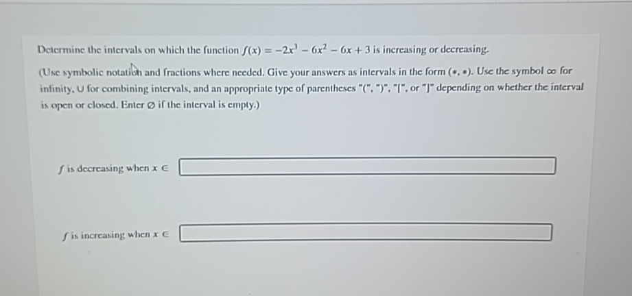 Solved Determine the intervals on which the function | Chegg.com