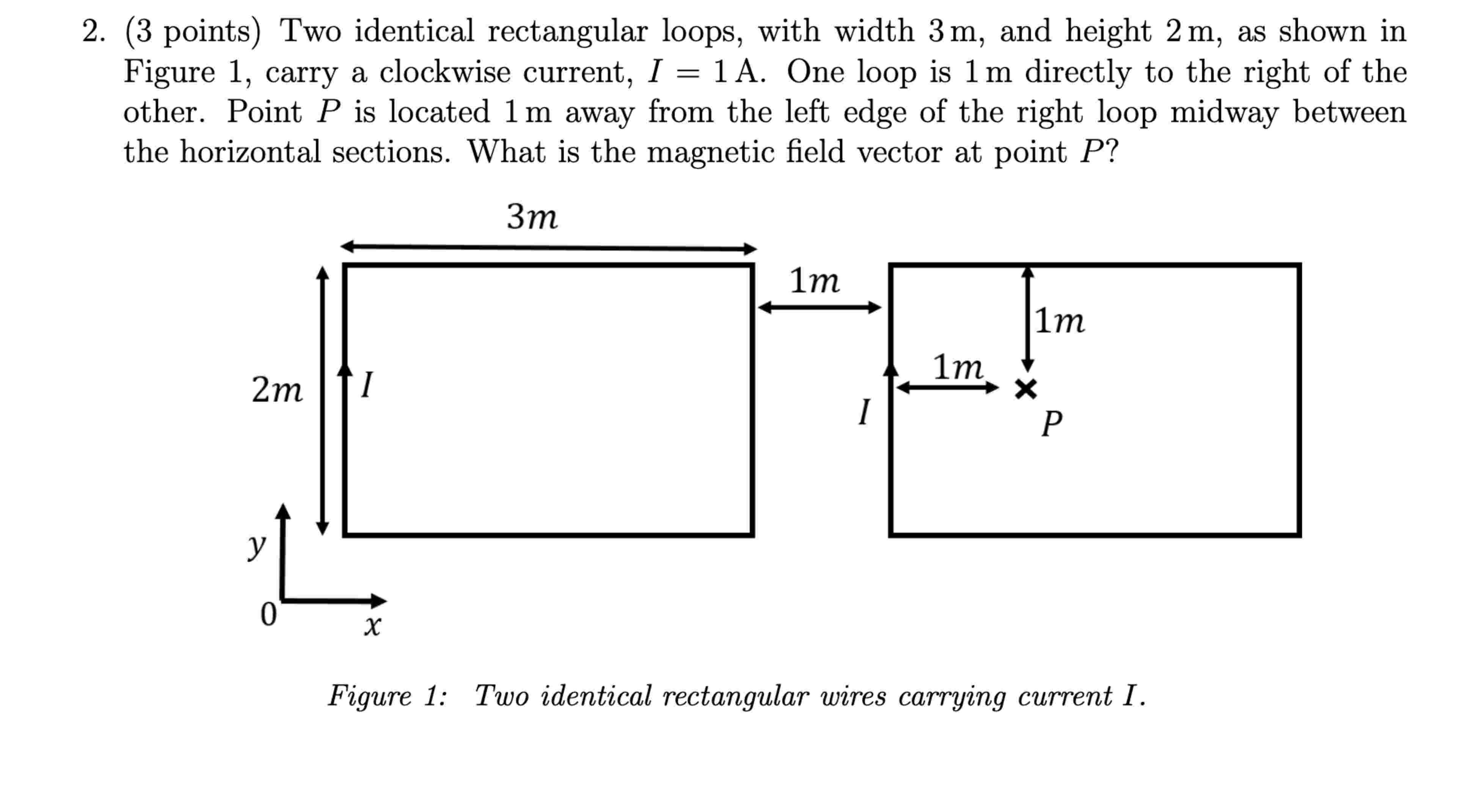 Solved (3 ﻿points) ﻿Two identical rectangular loops, with | Chegg.com