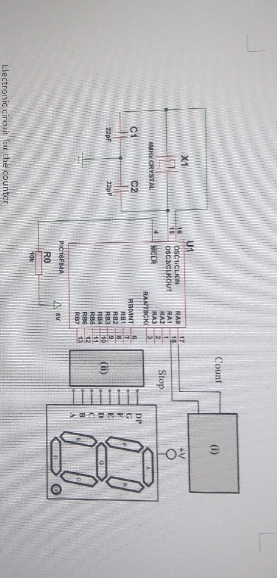 Solved 7. A microcontroller given countdown counter using | Chegg.com