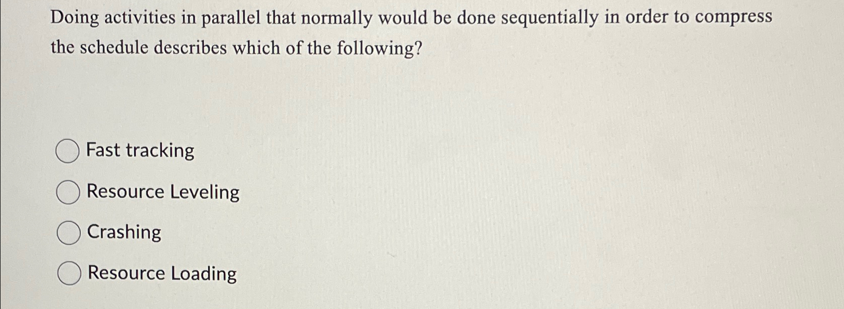 Solved Doing activities in parallel that normally would be | Chegg.com