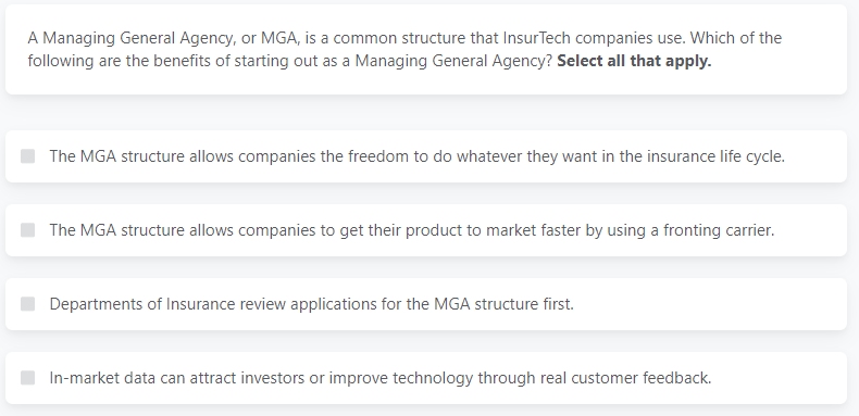 Solved A Managing General Agency, or MGA, is a common | Chegg.com