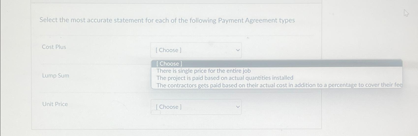 Solved Select the most accurate statement for each of the | Chegg.com