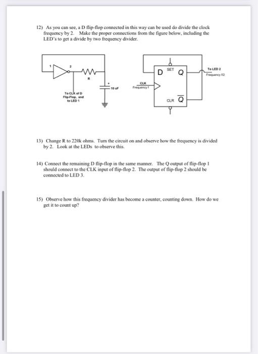 Digital Logic (CS201) Lab 10: Clocks and Counters | Chegg.com