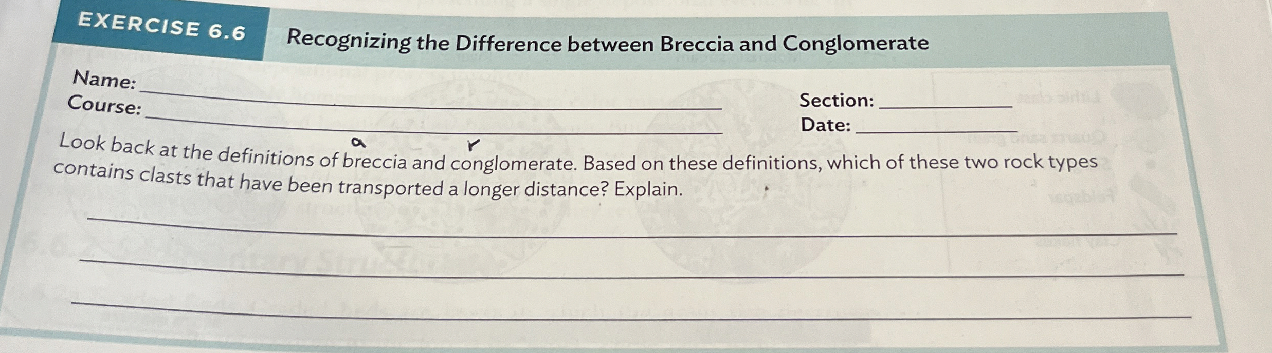 Solved EXERCISE 6.6Recognizing the Difference between | Chegg.com