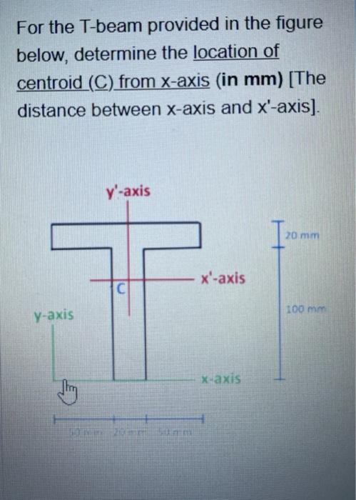 Solved For the T-beam provided in the figure below, | Chegg.com