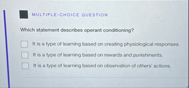 Solved MULTIPLE-CHOICE QUESTIONWhich statement describes | Chegg.com