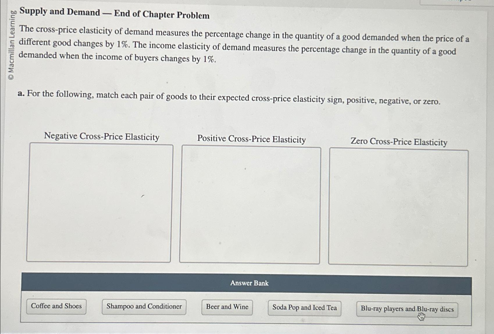 Solved Supply and Demand - ﻿End of Chapter ProblemThe | Chegg.com