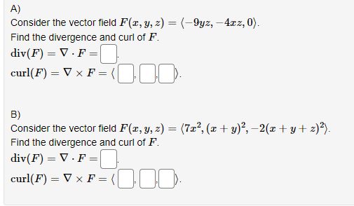 Solved A)Consider the vector field | Chegg.com