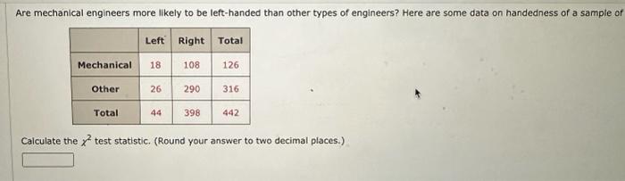 Solved Are mechanical engineers more likely to be | Chegg.com