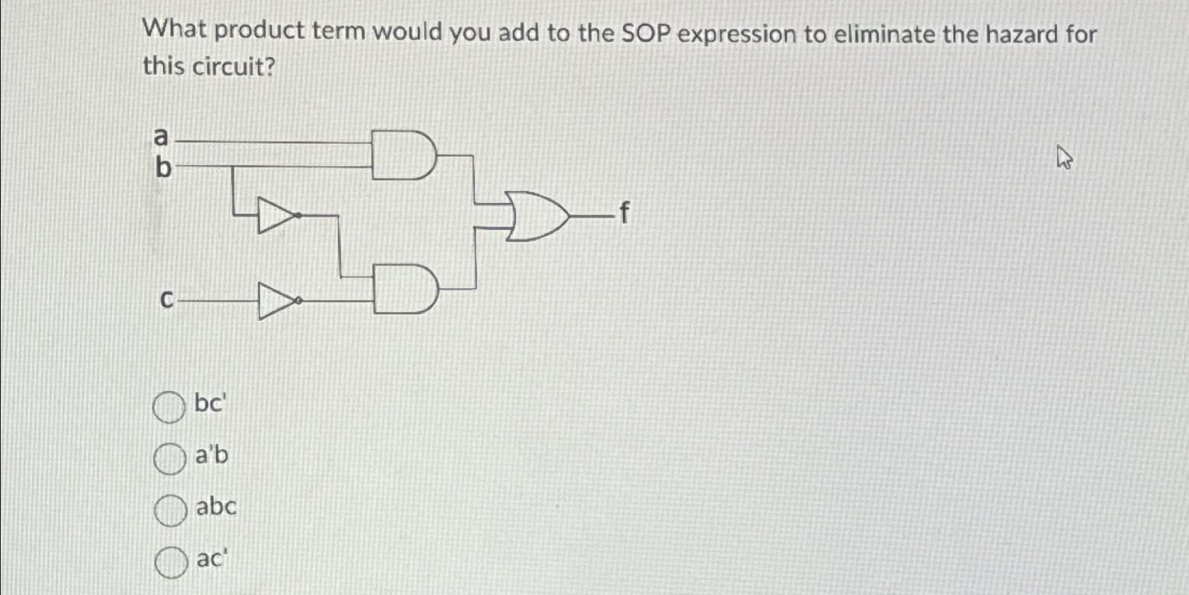 Solved What product term would you add to the SOP expression | Chegg.com