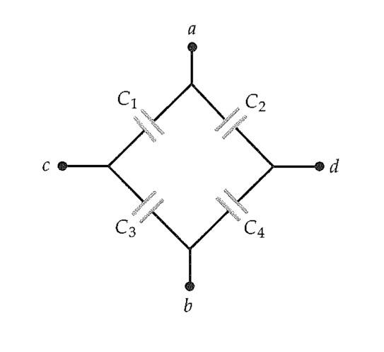 Solved The illustration shows four capacitors that are | Chegg.com