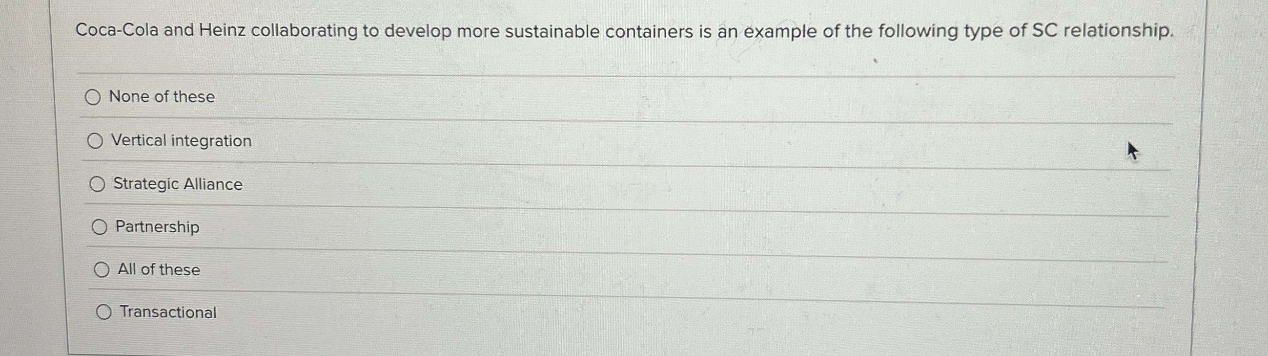 Solved Coca-Cola and Heinz collaborating to develop more | Chegg.com