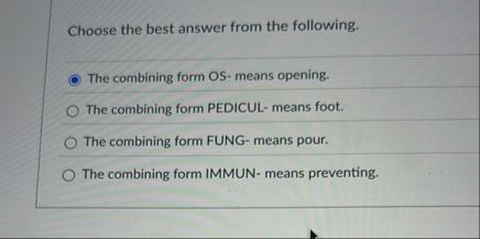 Solved Choose the best answer from the following.The | Chegg.com