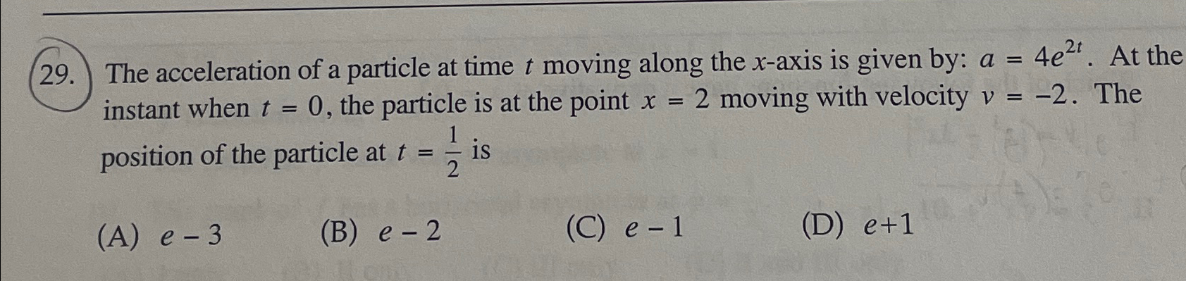 Solved The acceleration of a particle at time t ﻿moving | Chegg.com