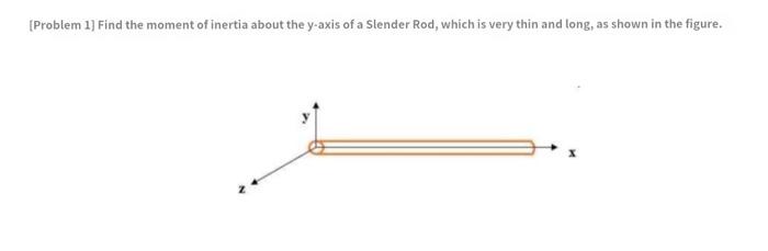 Solved [Problem 1] Find the moment of inertia about the | Chegg.com