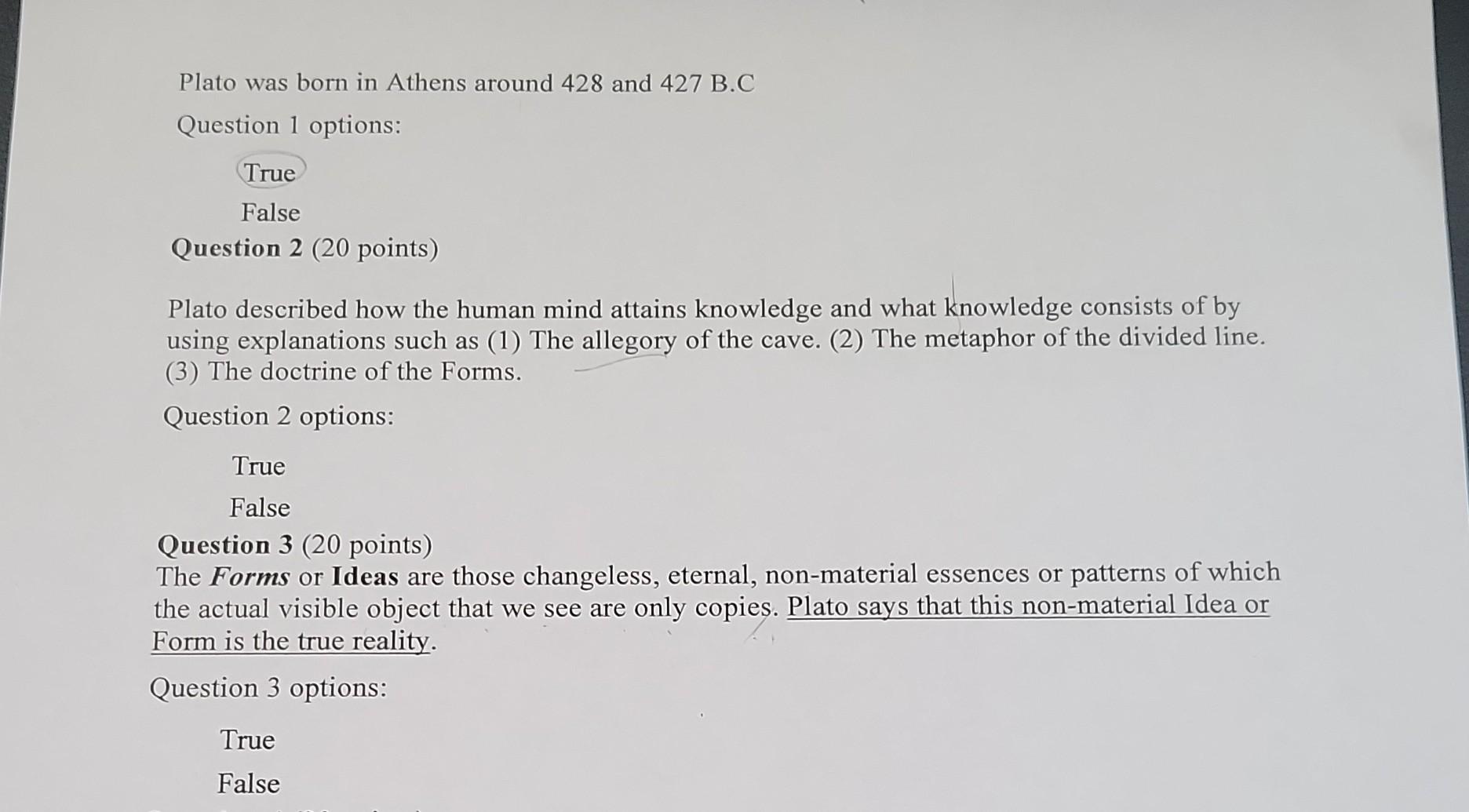Plato was born in Athens around 428 and 427 B.C | Chegg.com Plato was born in Athens around 428 and 427 B.C | Chegg.com