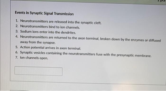Solved Match the labelled synapse structure with the correct | Chegg.com