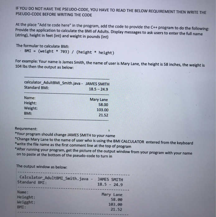 Solved Pseudo Code Read Requirement Write Pseudo Code Writing Code Place Add Te Code Program 5233