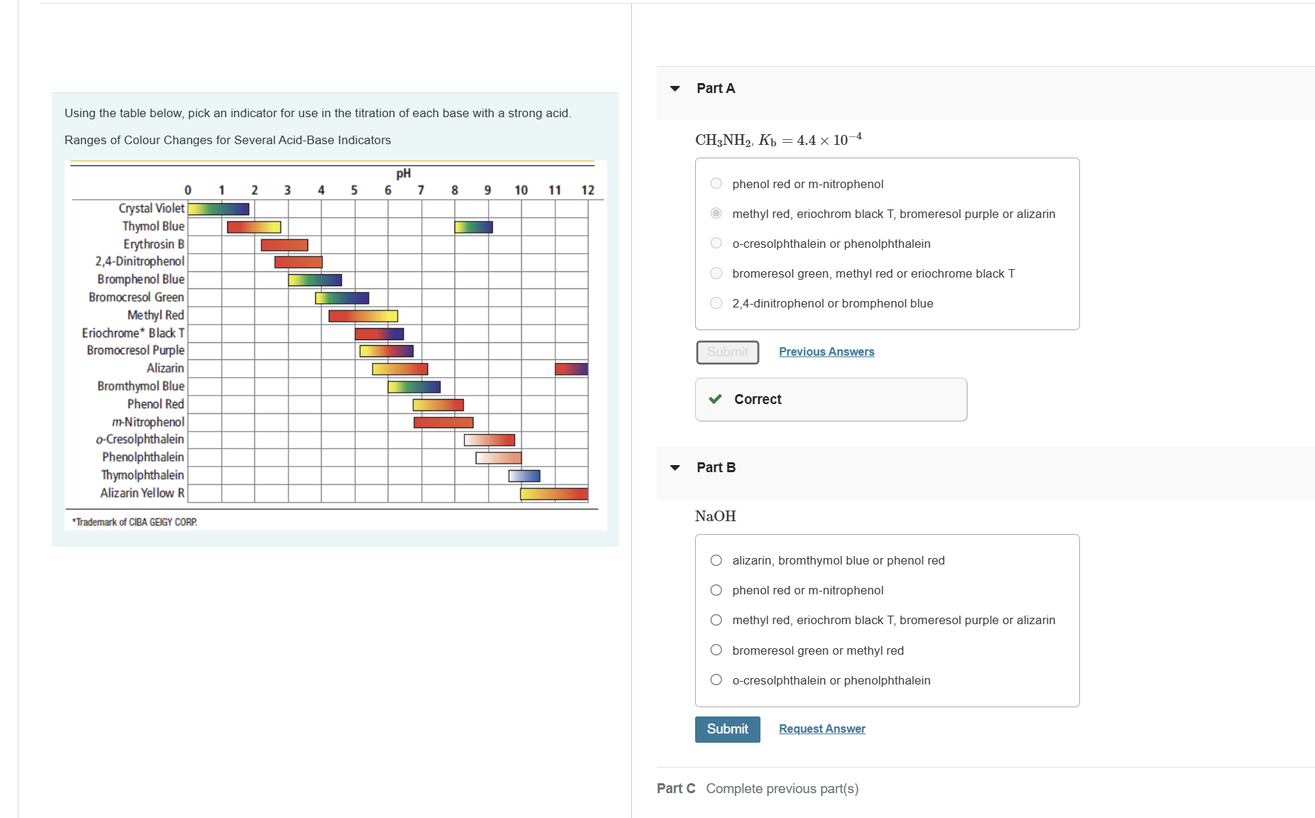 Solved by an EXPERT Using the table below, pick an indicator for use in | Chegg.com