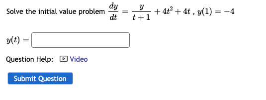 Solved Solve the initial value problem | Chegg.com