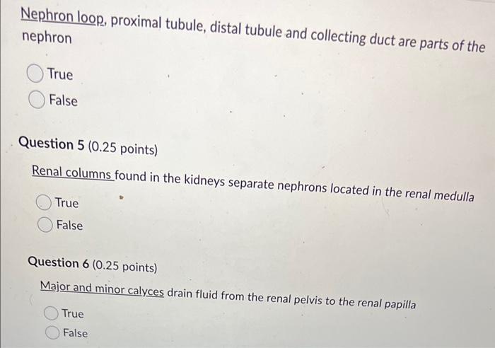 Solved Nephron loop, proximal tubule, distal tubule and | Chegg.com