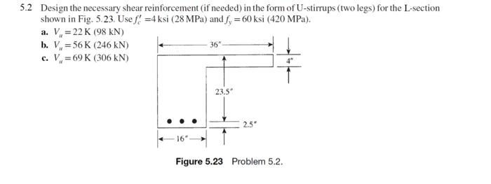 Solved Design the necessary shear reinforcement (if needed) | Chegg.com