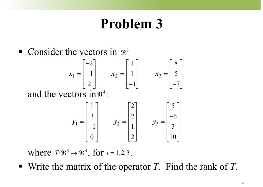 Solved - Consider the vectors in R3 | Chegg.com
