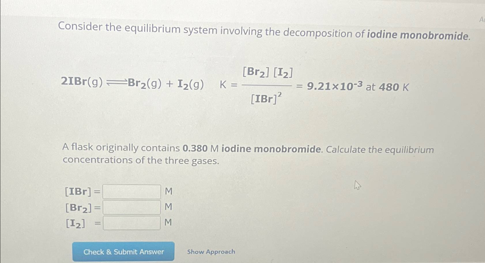 Solved Consider the equilibrium system involving the | Chegg.com