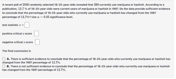 Solved A recent poll of 2500 randomly selected | Chegg.com