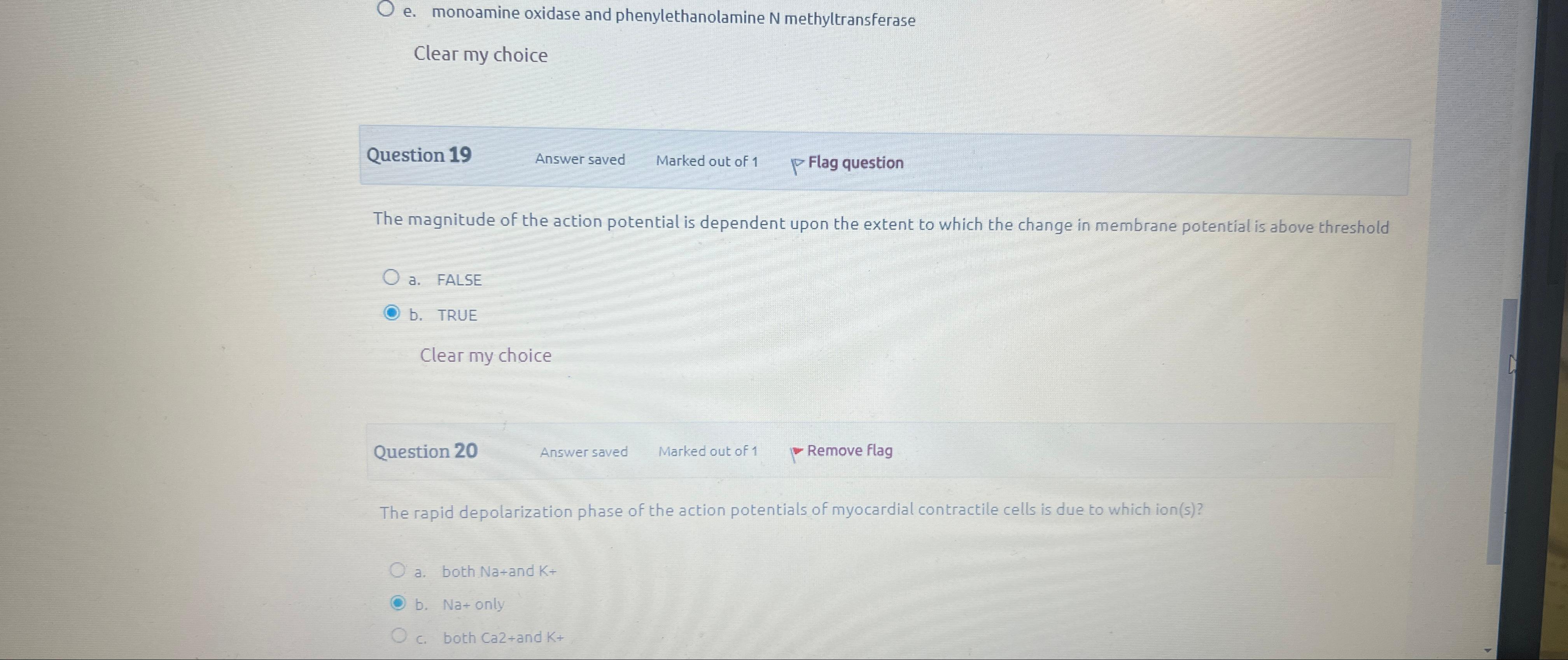 Solved e. ﻿monoamine oxidase and phenylethanolamine N | Chegg.com