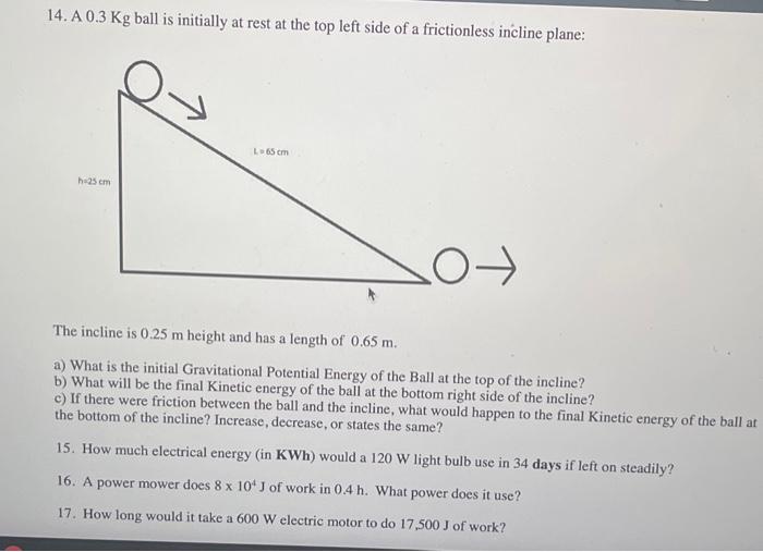 Solved 1. Calculate the work done by a 50 N force pushing a | Chegg.com